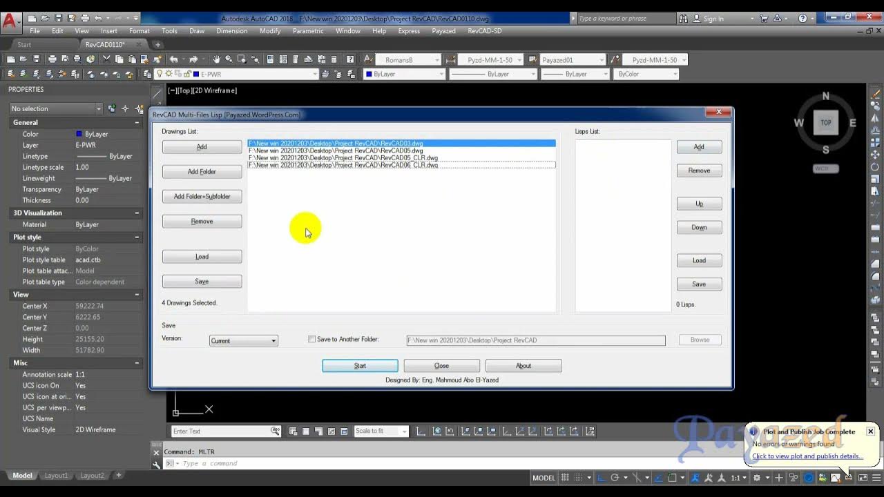 Multifiles Batch - Run some lisps on drawings (MLTR) Lisp - YouTube