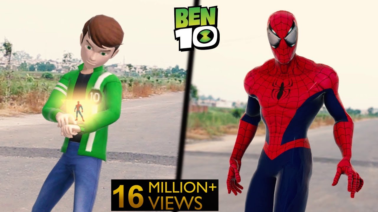 Ben 10 Transforming into Spiderman | A Short Film VFX Test - YouTube