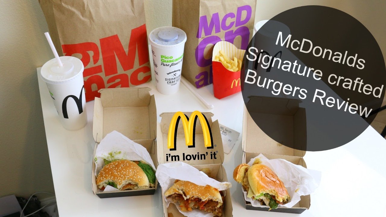 NEW McDonalds Signature Crafted Burger Review May 5 2017 - YouTube