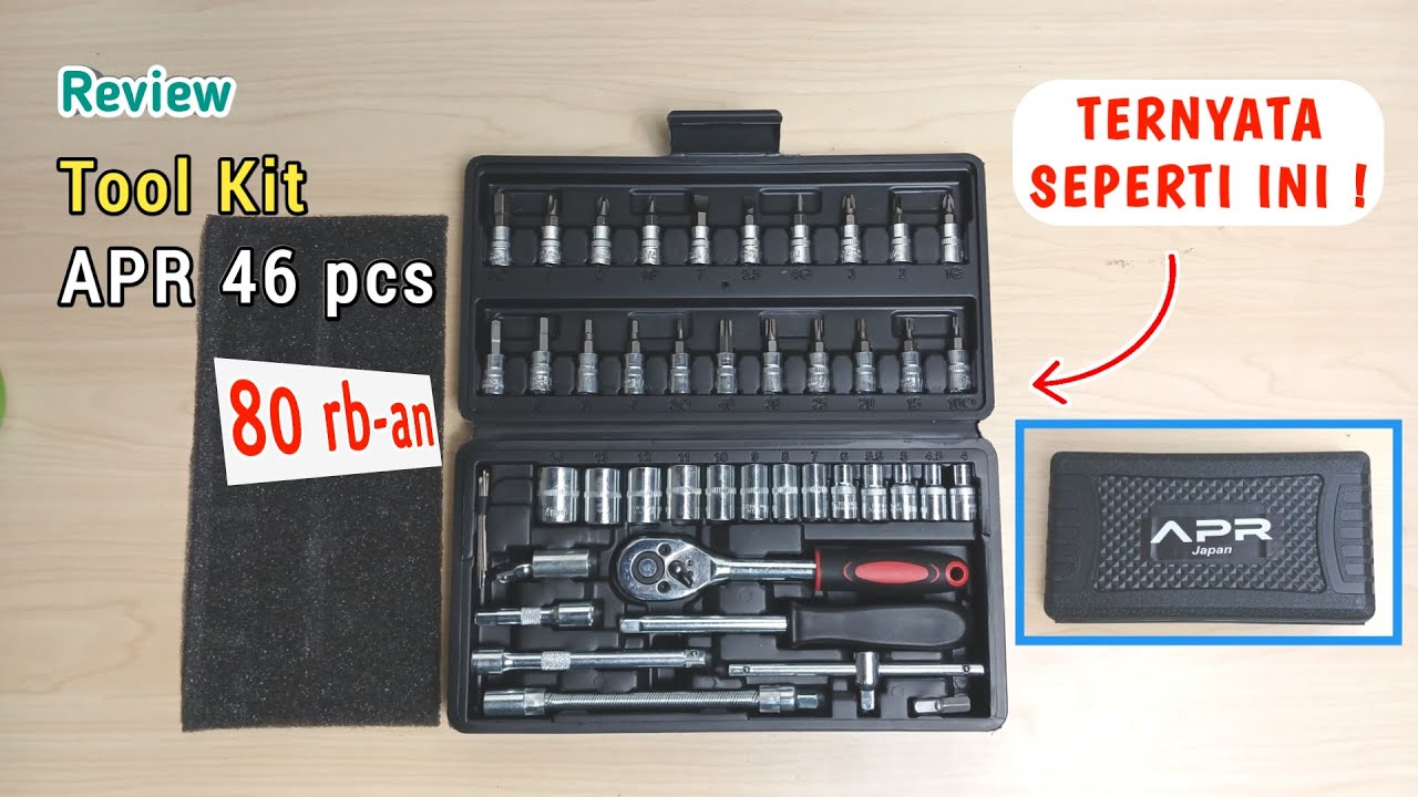 Review Jujur Tool Kit Merk APR Japan 46 pcs - YouTube