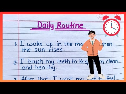 20 lines on my daily routine | My Daily Routine | Essay writing on my ...