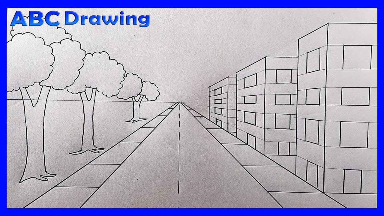 Beautiful City Scene Drawing | City Drawing For Kids | Easy And ...