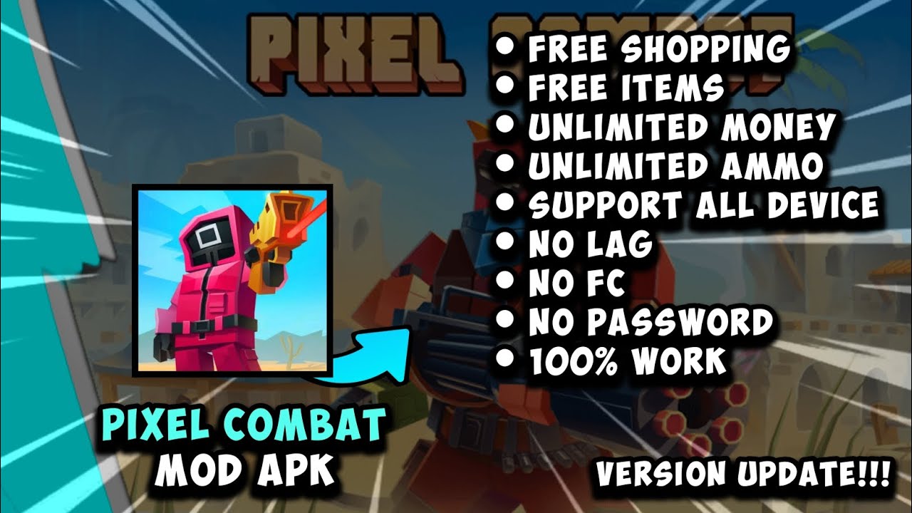 PIXEL COMBAT MOD APK [ NO PW ] || VERSION UPDATE!!! - YouTube