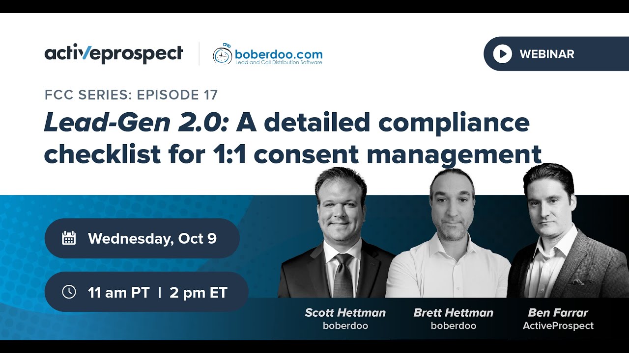 FCC SERIES: EPISODE 17 | Lead-Gen 2.0: A detailed compliance checklist ...