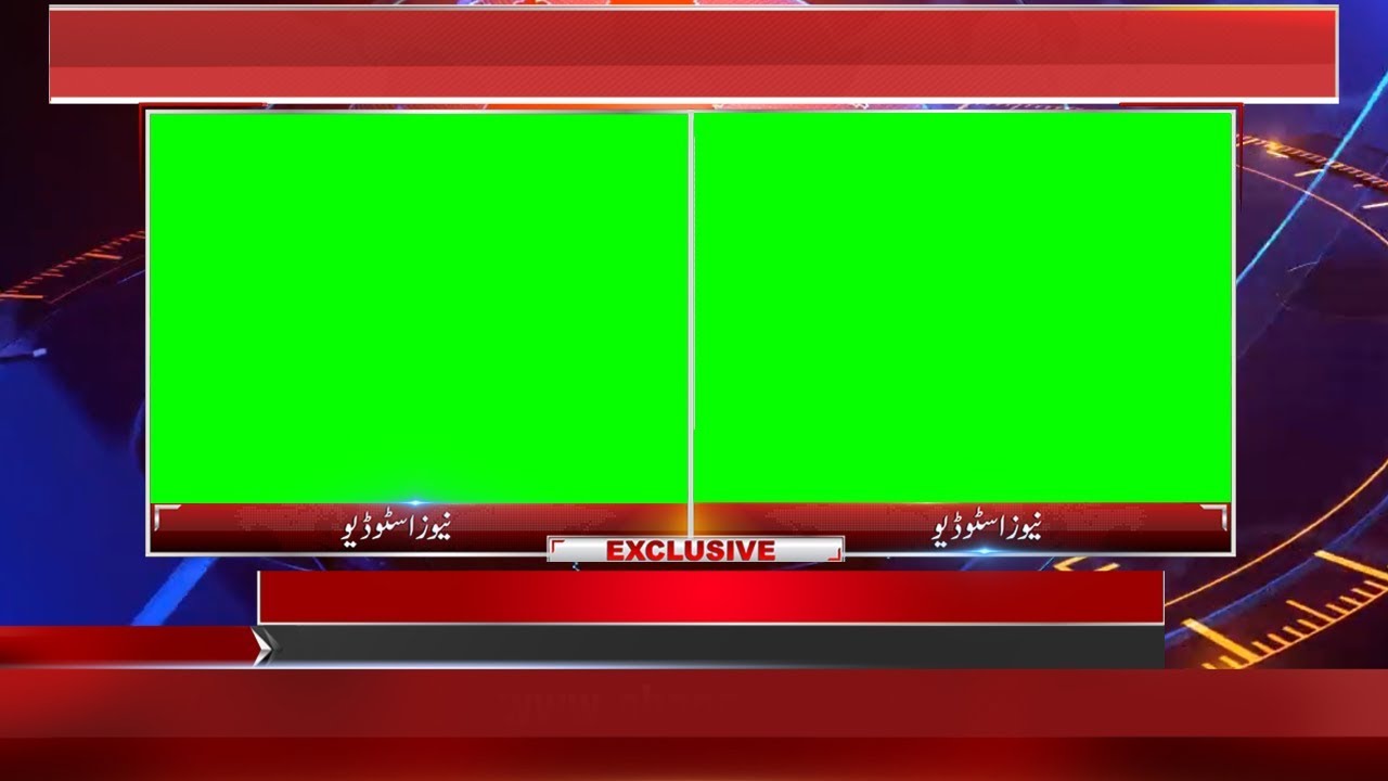 Two Window Talk Show Program Graphic in green Screen - YouTube
