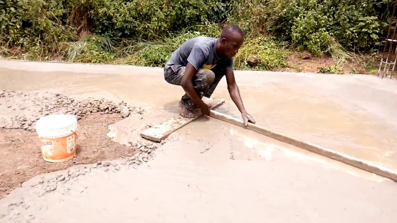 How to pour the over site concrete - YouTube