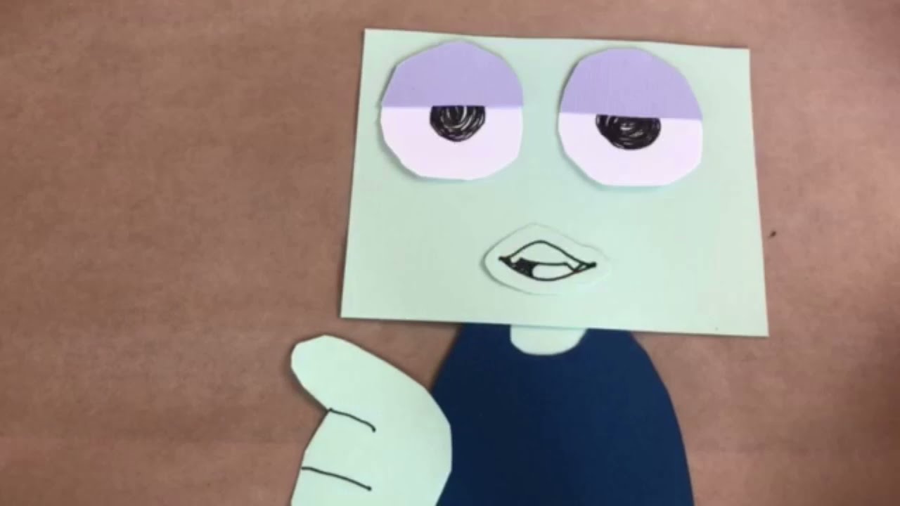 paper puppet lip sync - YouTube