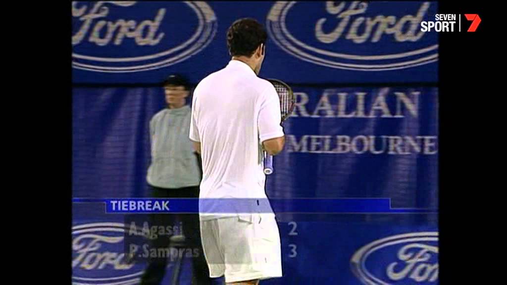 Agassi vs Sampras 4th set tiebreak 2000 Aus Open - YouTube