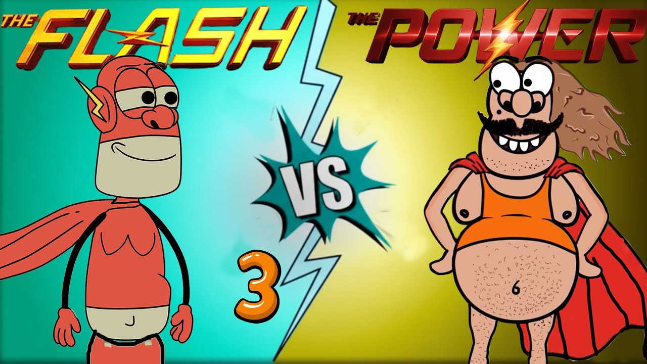 The Flash vs The Power – Funny Cartoon Superhero (Episode 3) - YouTube