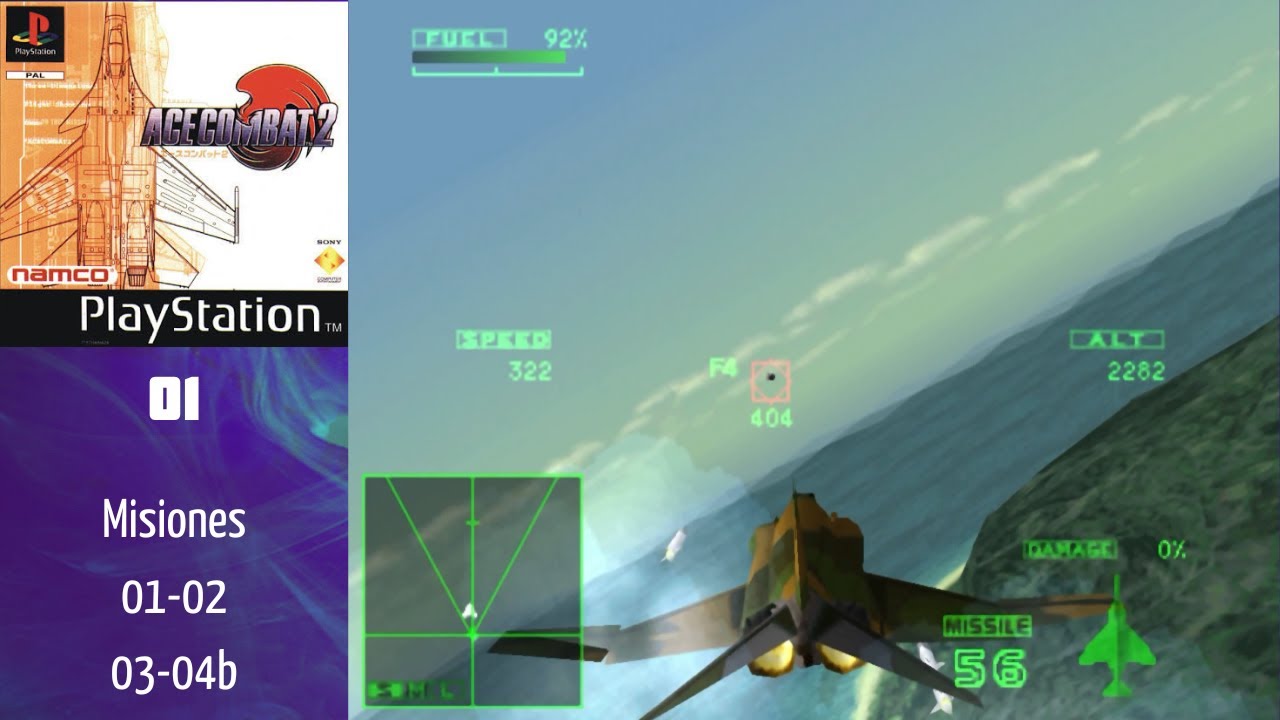 Ace Combat 2 (PS1) (Español) (100%) (Dificil) - 01: Mision 1 - 4b - YouTube