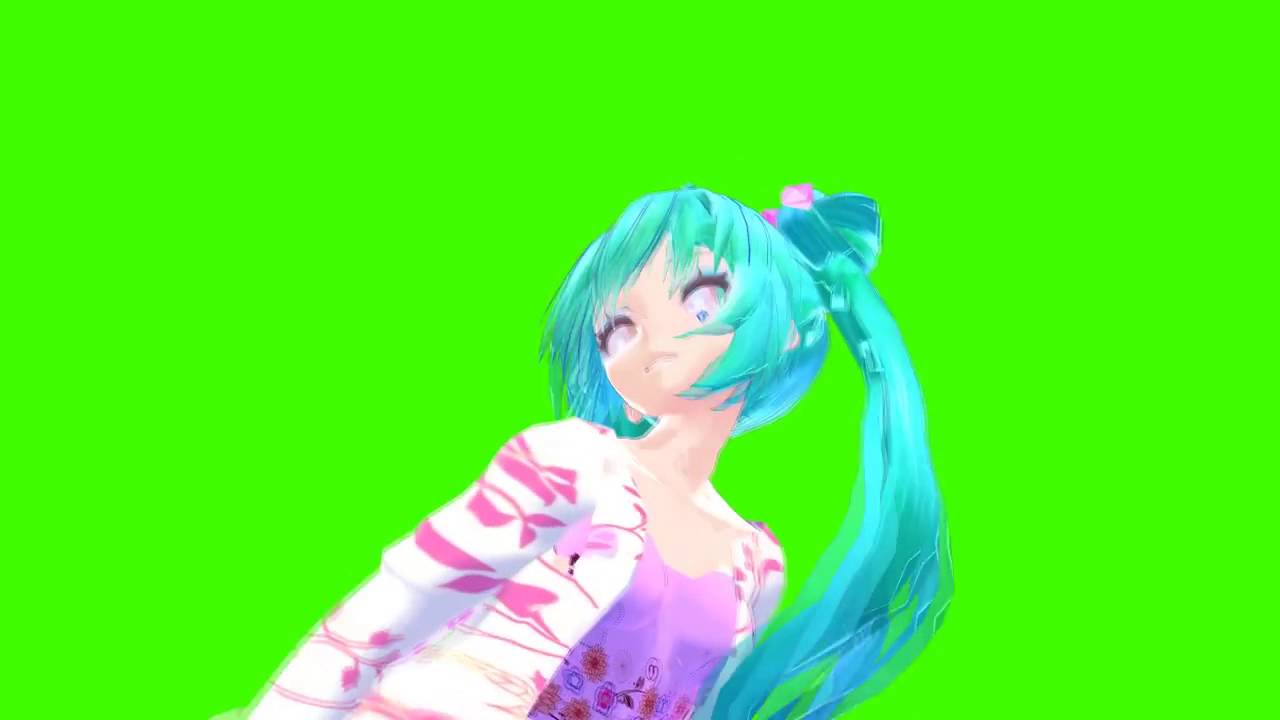 MMD Miku Hatsune Green Screen||ФУТАЖ ВЫСОКОГО КАЧЕСТВА||самая лучшая ...