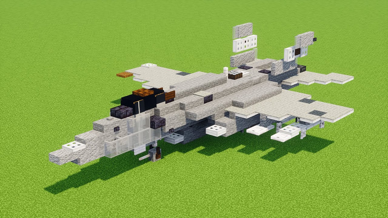 Minecraft F/A-18E/F Super Hornet Fighter Jet Tutorial + EA-18G Growler ...