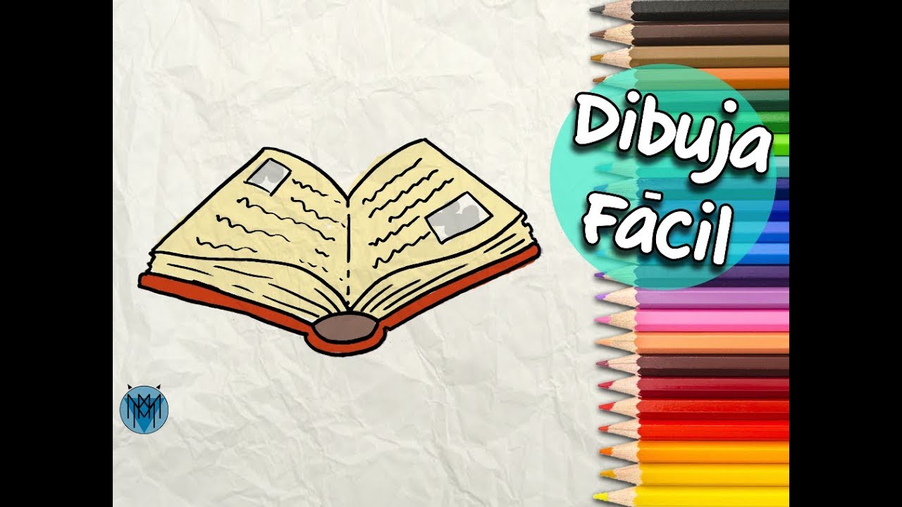 Cómo Dibujar un Libro Abierto Fácil 🏽 Dibujos para Dibujar - YouTube