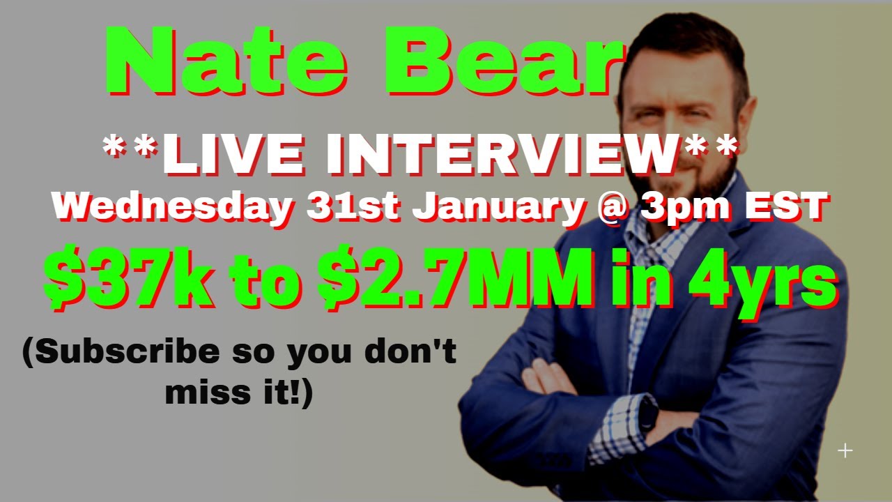 Nate Bear LIVE INTERVIEW (3pm EST January 31st) - YouTube