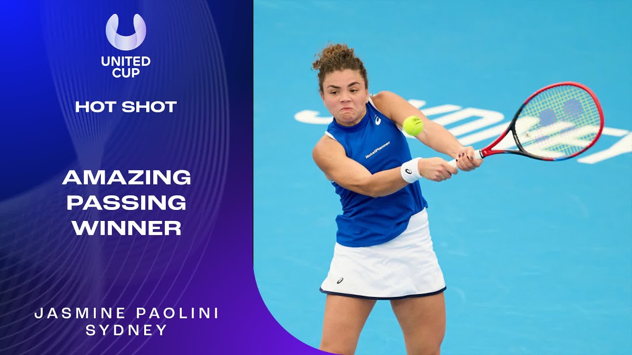 Jasmine Paolinis Amazing Passing Shot Winner United Cup 2024 Youtube