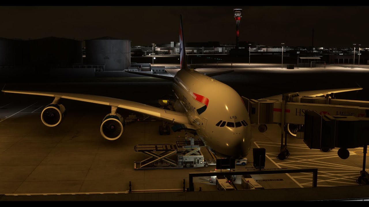 MSFS 2020 - FBW A380 - Night Arrival into Heathrow - BAVirtual - Vatsim ...