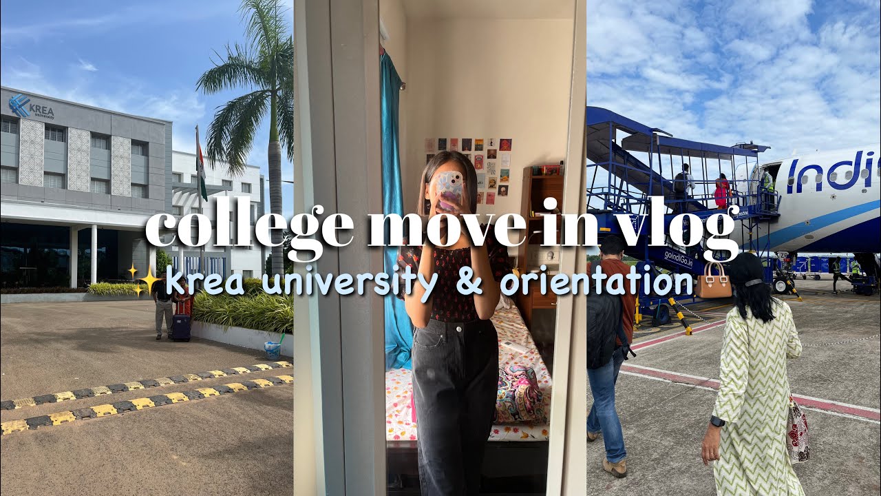 krea university move-in vlog: travel, campus tour, dorm setup ...