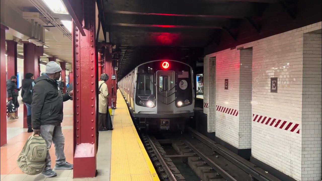 MTA New York City Subway Broad Street Bound Bombardier R179 (J) Train @ Essex Street - YouTube