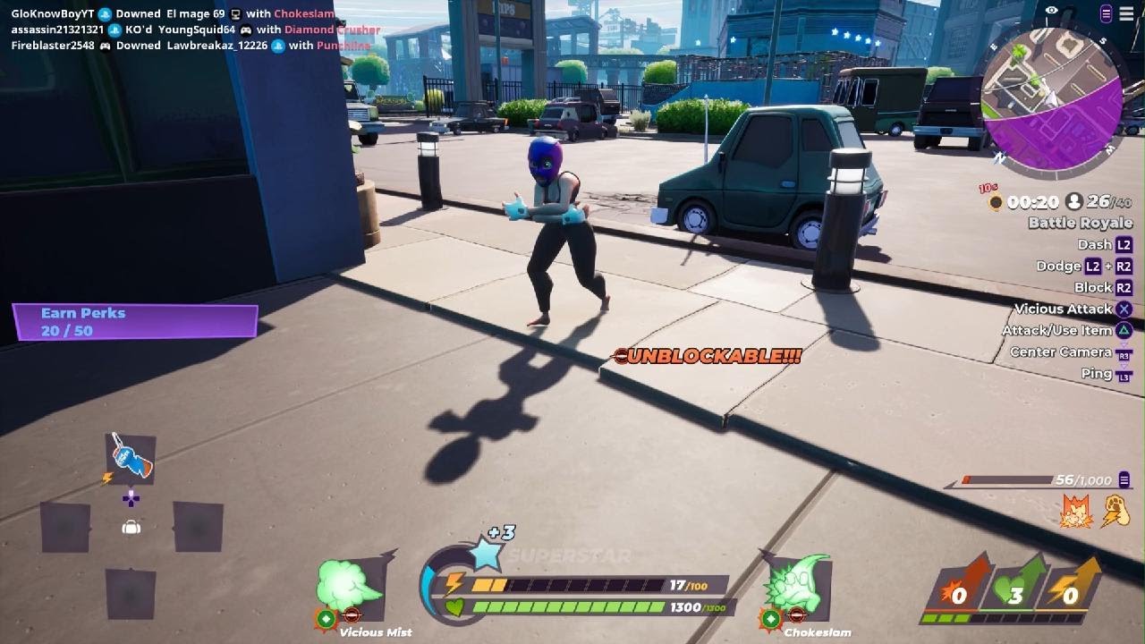 Rumbleverse Broken Move Combo of Vicious Mist and Choke Slam Gameplay ...