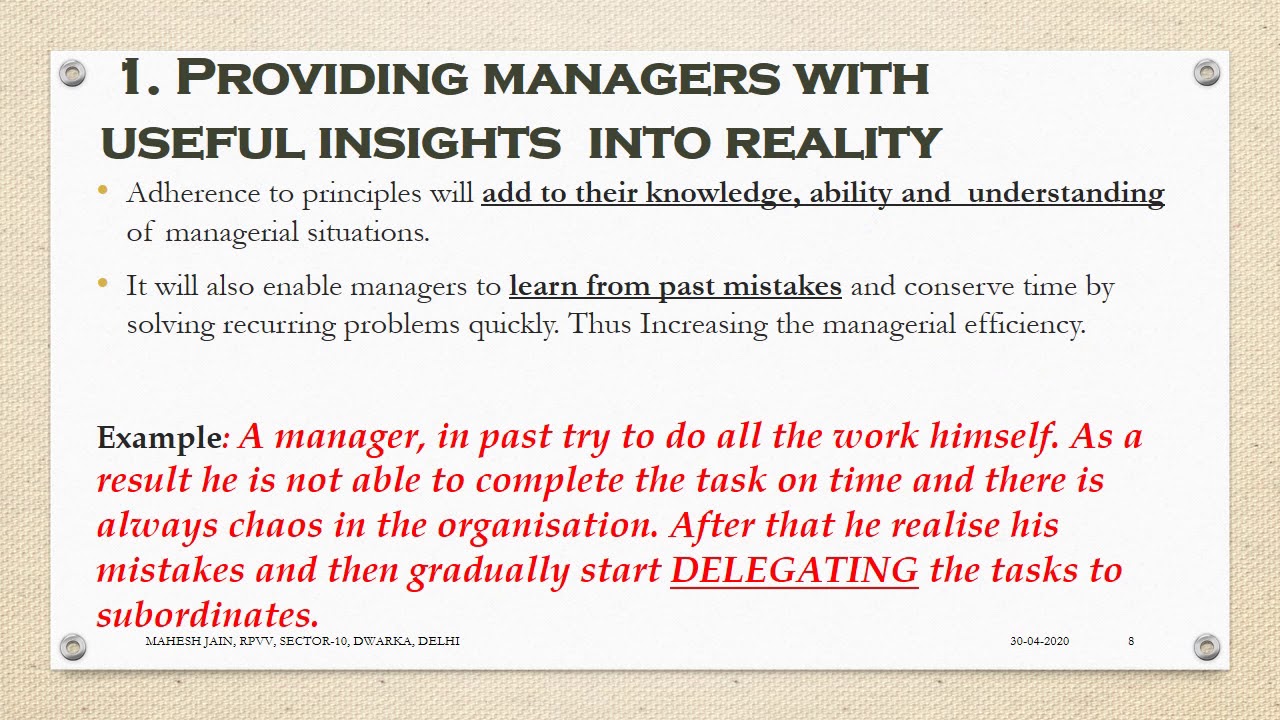 Concept and significance of management principles - YouTube