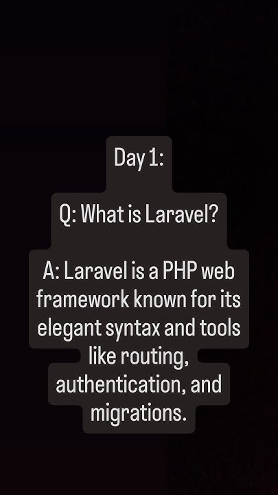 Laravel interview question Answer- Day 1 #laravel #php - YouTube