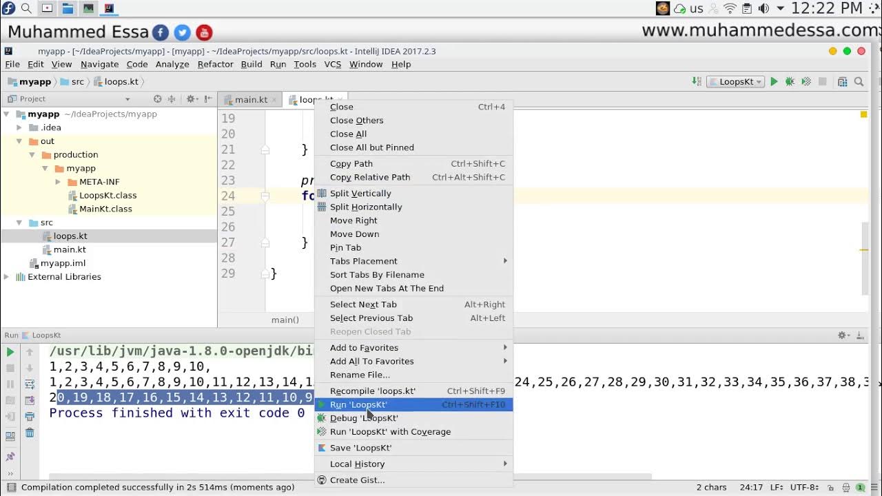 13 Kotlin basics for loop - YouTube