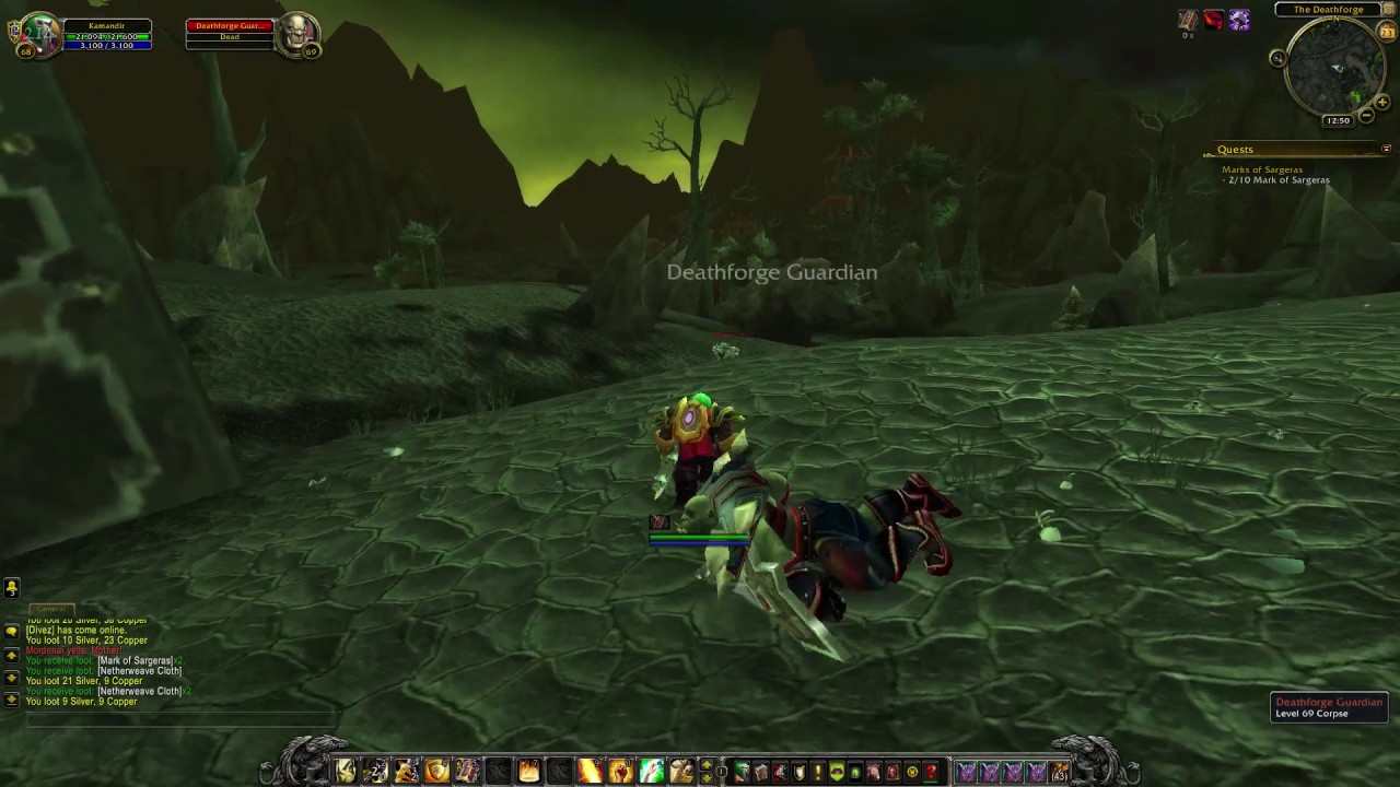 WoW quest #3686 Marks of Sargeras - YouTube
