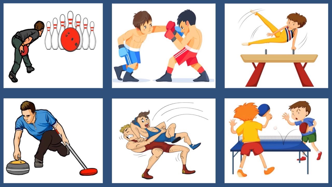 Indoor Games and Sports | Sports Vocabulary | Types of Sports and Games ...