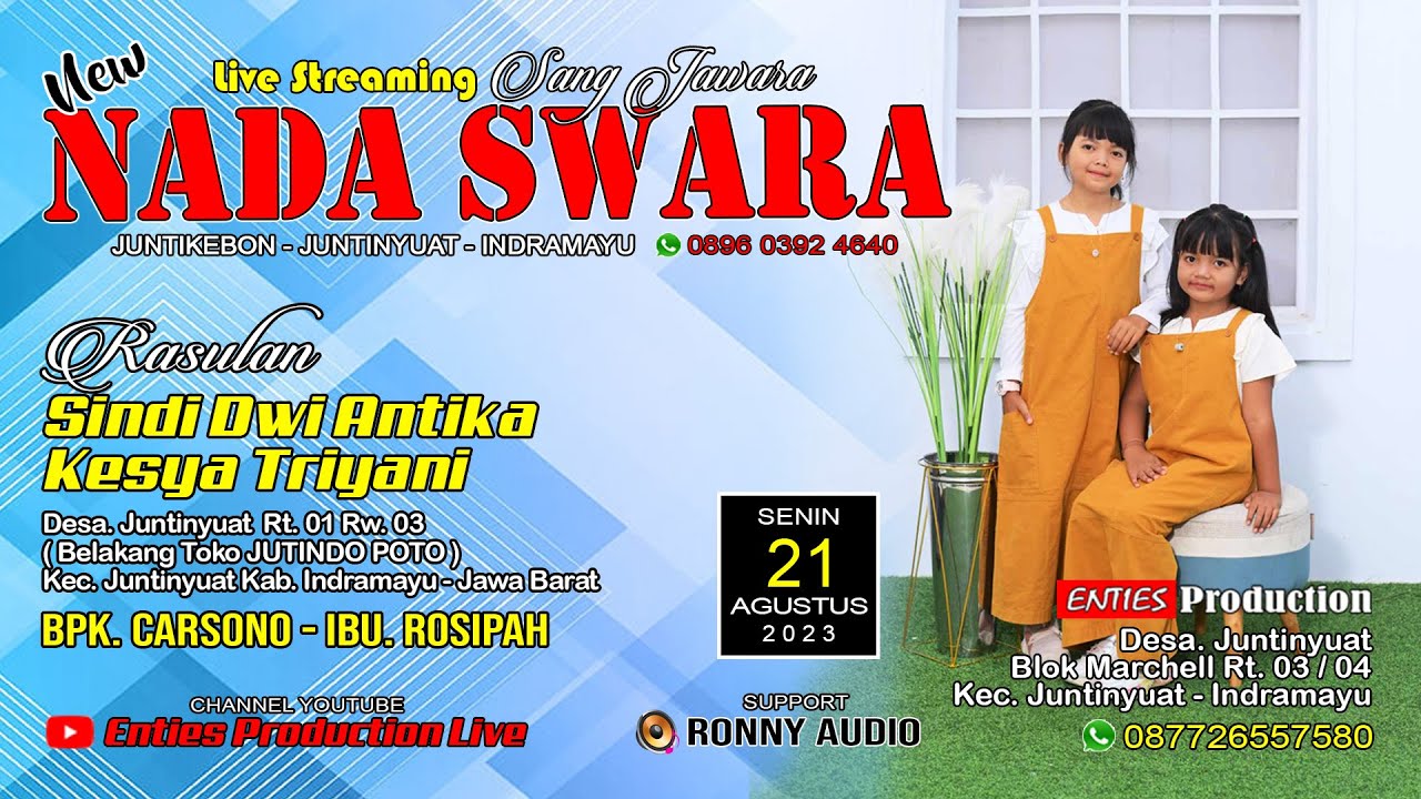 🔴 ( LIVE ) GENTLE OF MUSIC "NEW NADA SWARA" / JUNTINYUAT ( BELAKANG ...