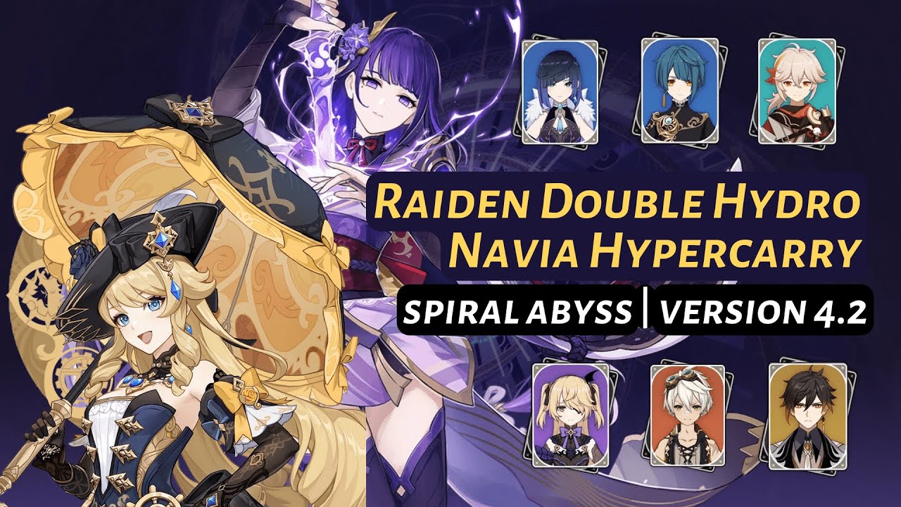 [Genshin Impact] | Raiden Double Hydro + Navia Hypercarry - Spiral ...