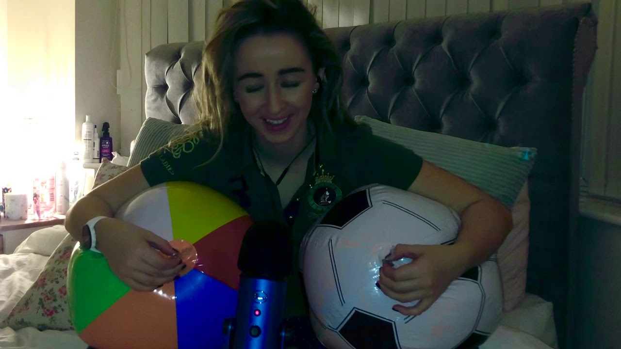 ASMR INFLATING AND DEFLATING INFLATABLE BEACH BALLS (relax for sleepy ...