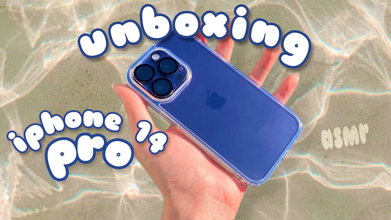ASMR unboxing my new trap phone iPhone 14 Pro Deep Purple - YouTube