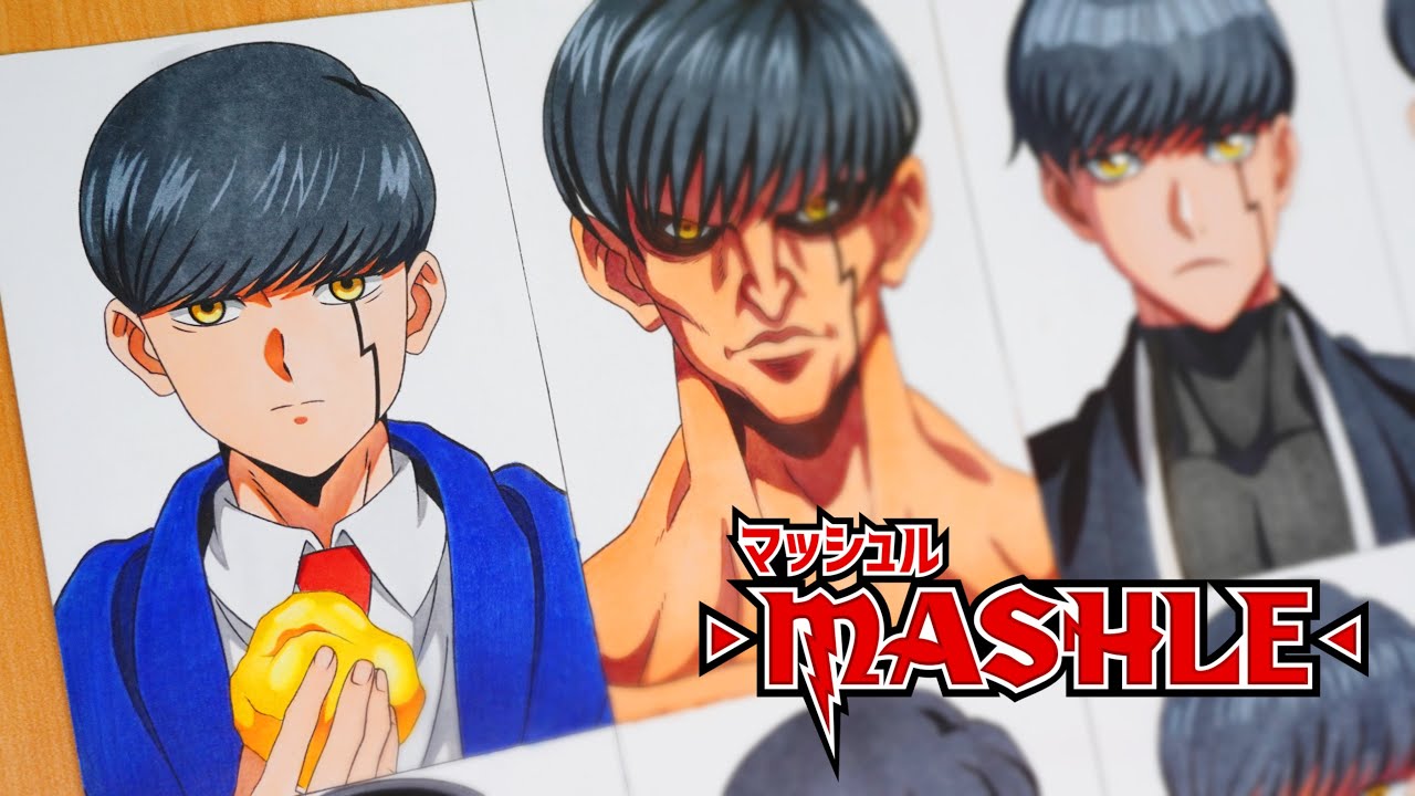 Drawing Mash in different Anime Universe | Mashle: Magic and Muscles ...