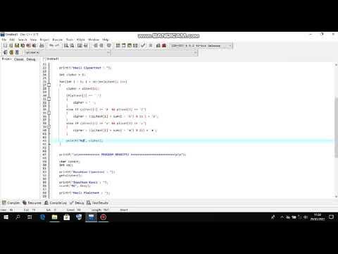 Program Kriptografi Caesar Cipher - YouTube