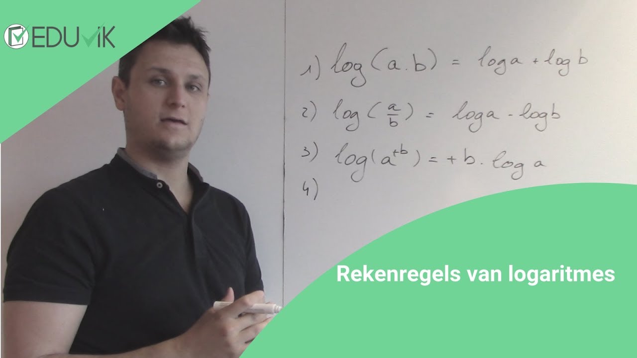Rekenregels voor logaritmes en logaritmische functies - YouTube