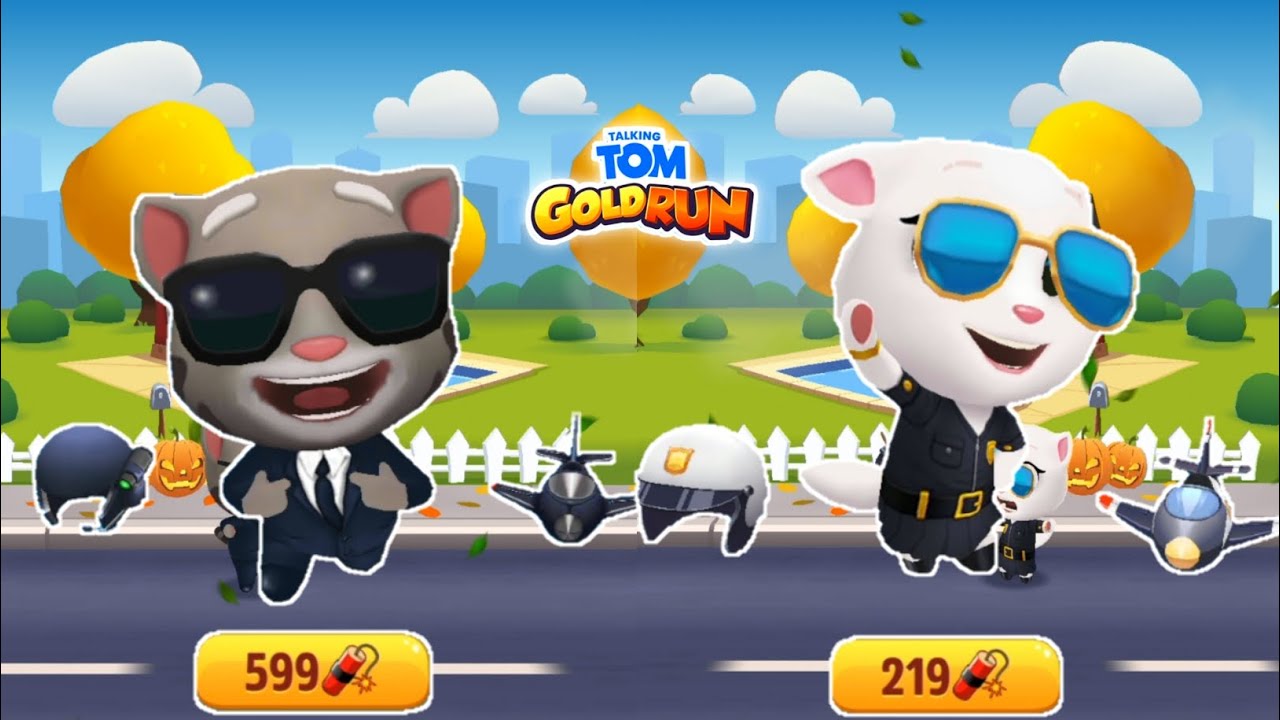 Talking Tom Gold Run - Agent Tom vs Agent Angela - Run The Halloween ...