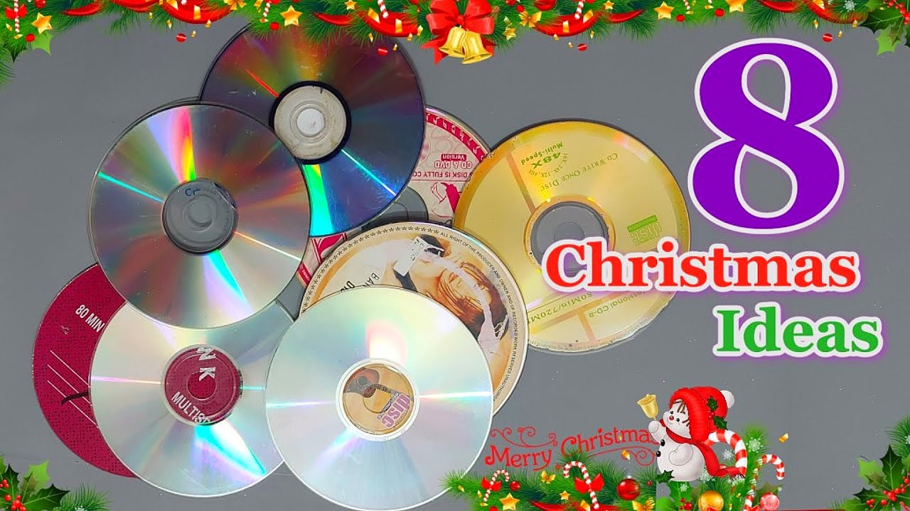 8 Christmas Decoration 2024 ideas From Old Cd | DIY Christmas craft ...