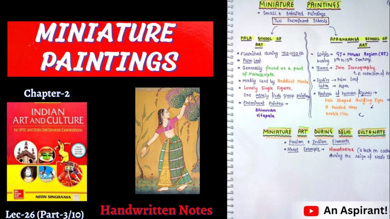Miniature Paintings || Art & Culture || Lec.26 || Handwritten notes ...