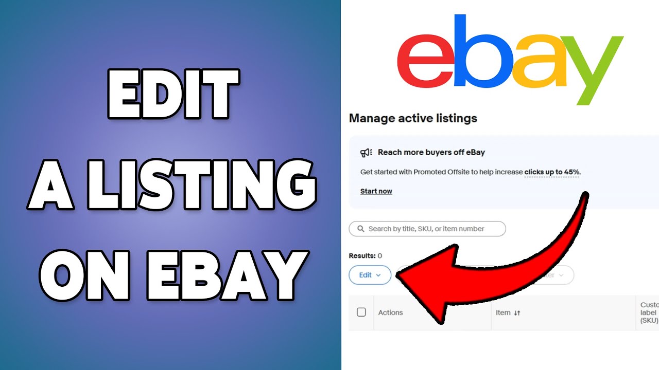 How To Edit A Listing On eBay | Update eBay Listing Details 2026 - YouTube