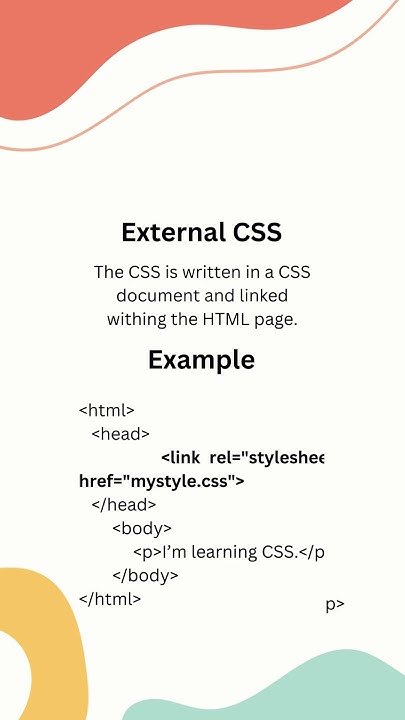 Basic Css Understanding Css Linking Css Code Youtube