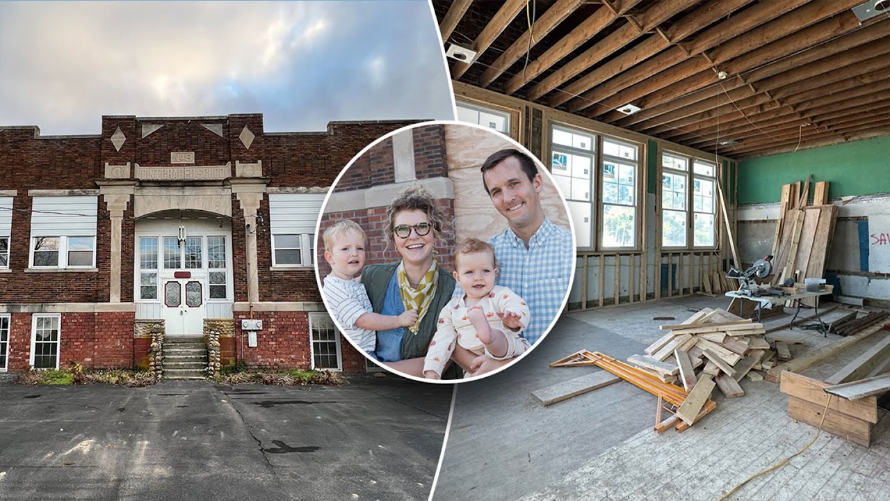 Family transforms 100-year-old school into dream home in ‘chaotic’ 3 ...