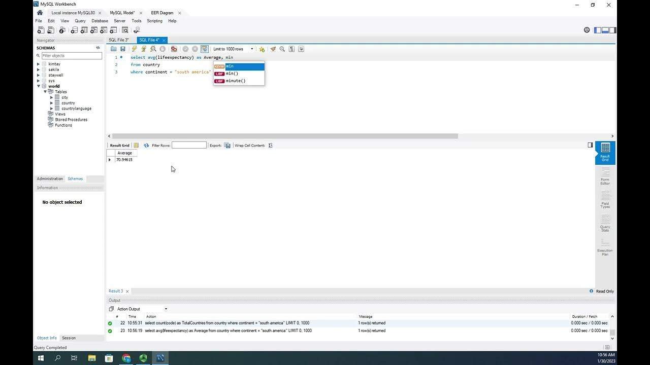 Using aggregate functions in MySQL - YouTube