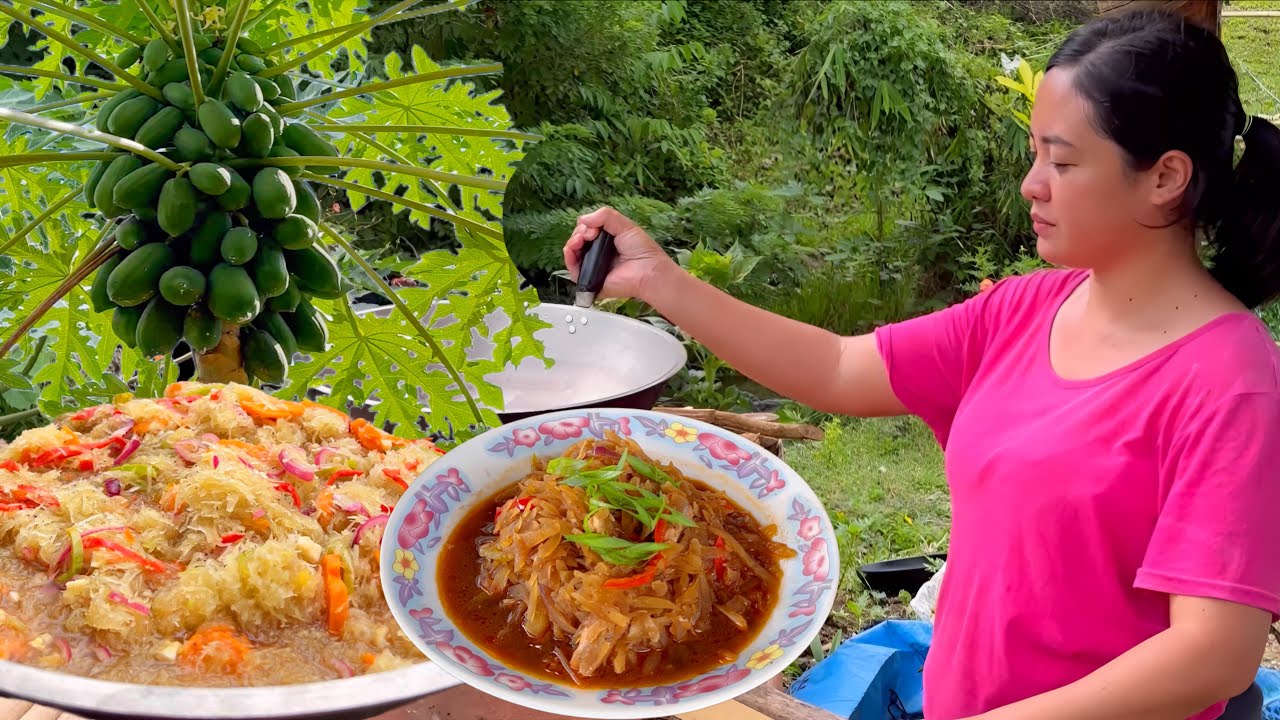 Pancit Dughit & Atchara (Pickled Grated Unripe Papaya) | Countryside ...