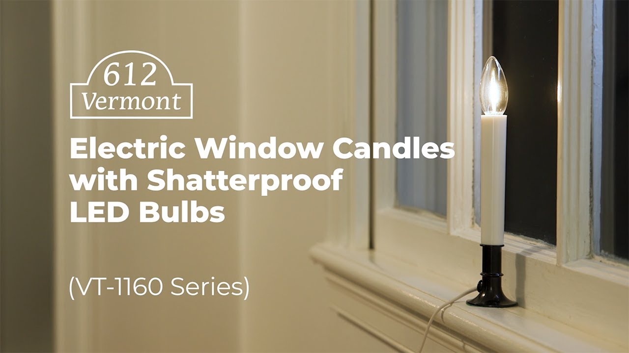 612 Vermont 1160 Electric LED Window Candles with Shatterproof Bulb ...