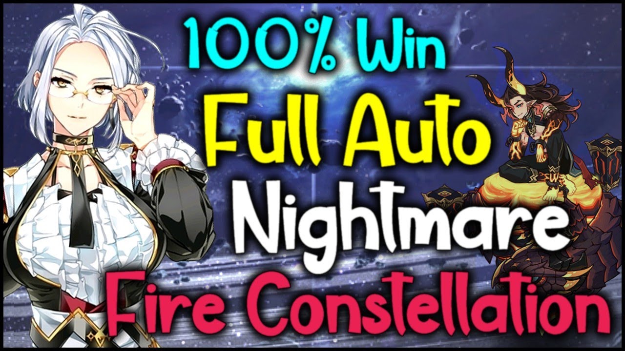 Fully Auto Nightmare Fire Constellation! Epic Seven - YouTube