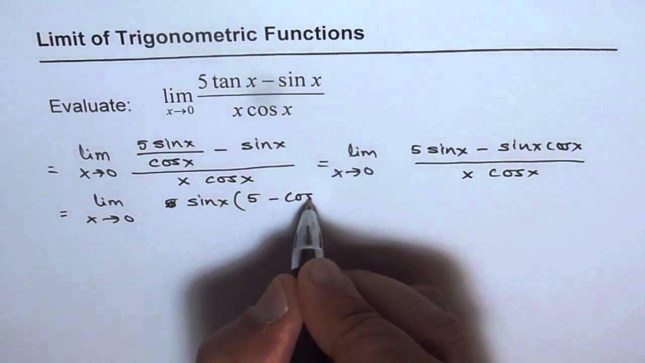 16 Calculus - Limit of Trigonometric Expression - YouTube
