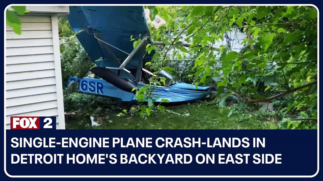 Single-engine plane crash-lands in Detroit home's backyard on east side ...