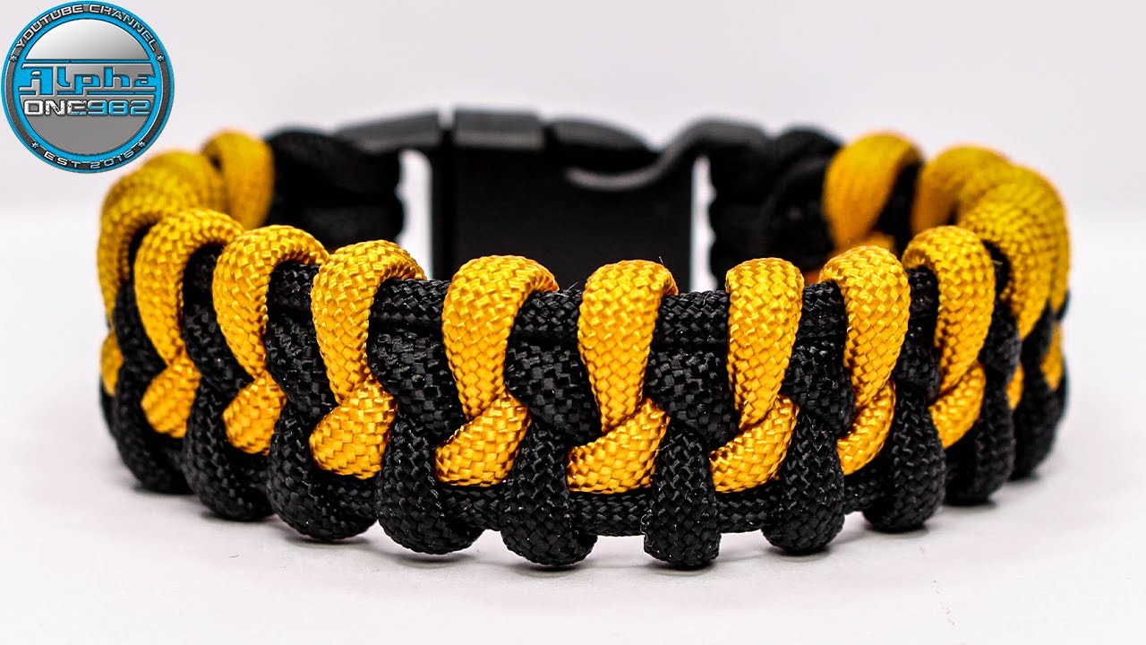 How to Make a Paracord Bracelet Sonic Armor 2 Colors Knot Tutorial DIY ...