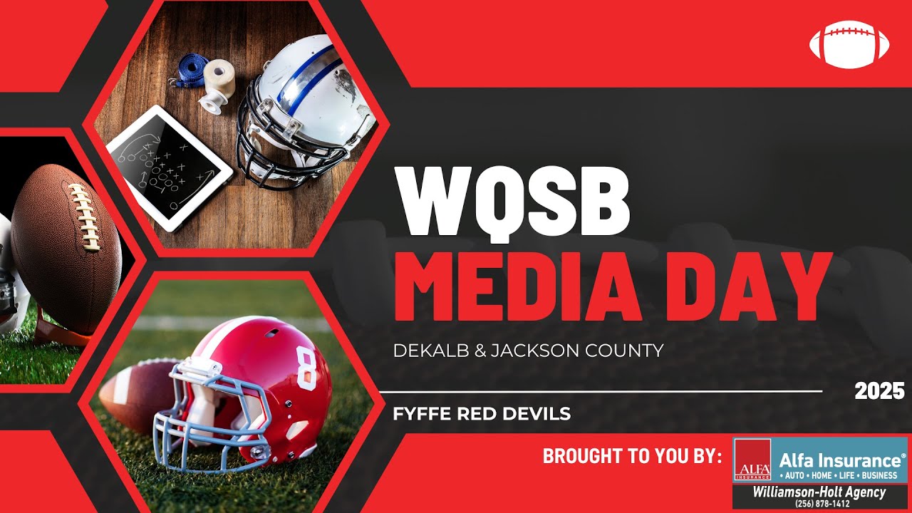 2025 WQSB High School Football Media Days | Fyffe Red Devils - YouTube