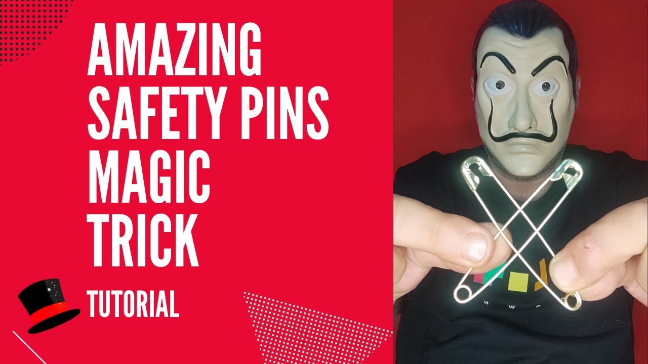 Amazing Safety Pins Magic Trick Tutorial - YouTube
